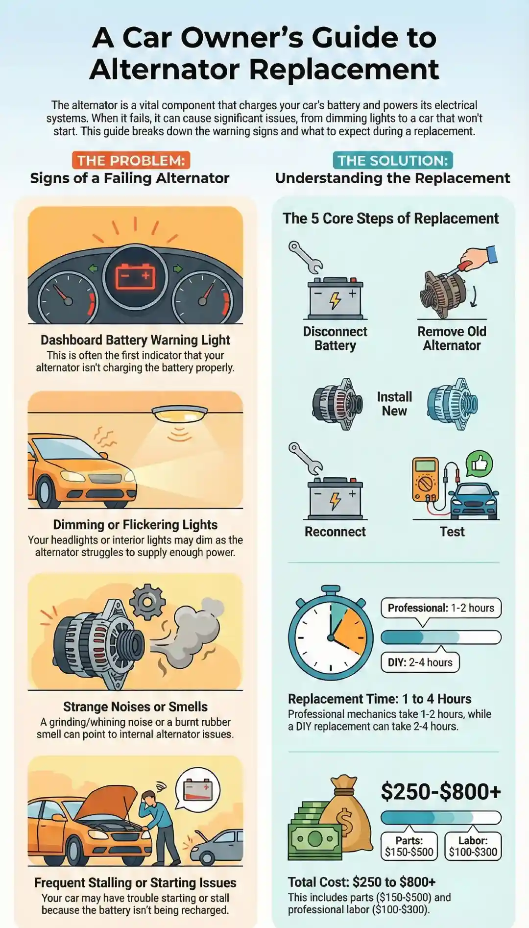 How Long Does It Take to Replace an Alternator? Full Guide